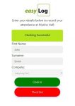 smartphone and tablet staff attendance apps – easyLog Ltd clocking options